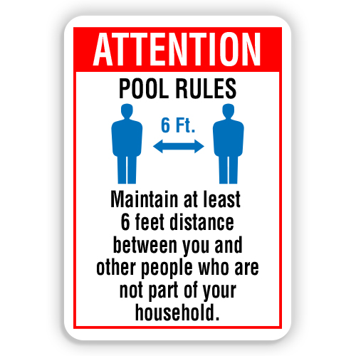 ATTENTION POOL RULES 6 FT - American Sign Company