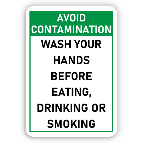 AVOID CONTAMINATION WASH YOUR HANDS - American Sign Company