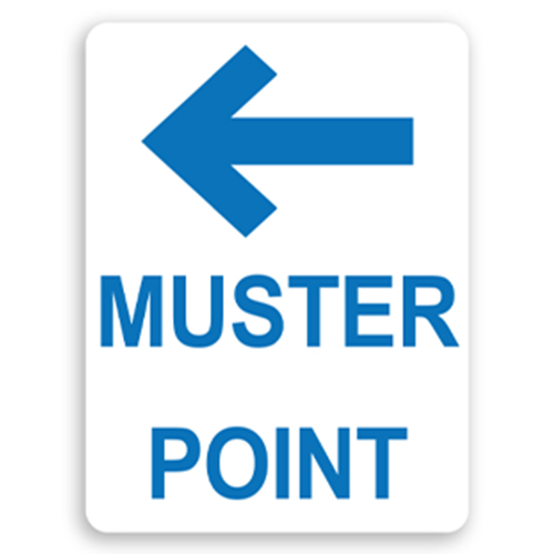 MUSTER POINT LEFT ARROW - American Sign Company