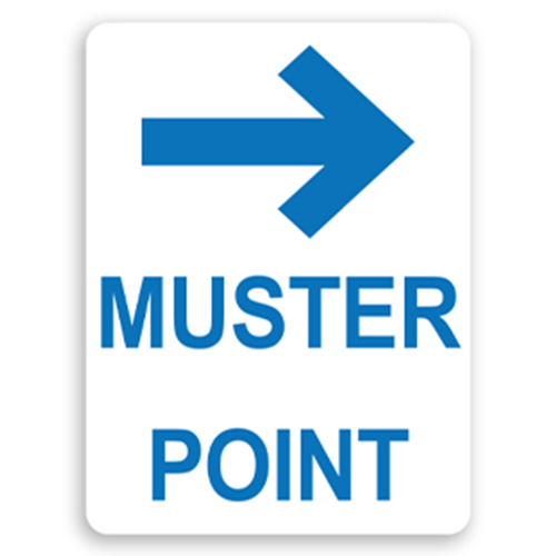 MUSTER POINT RIGHT ARROW - American Sign Company
