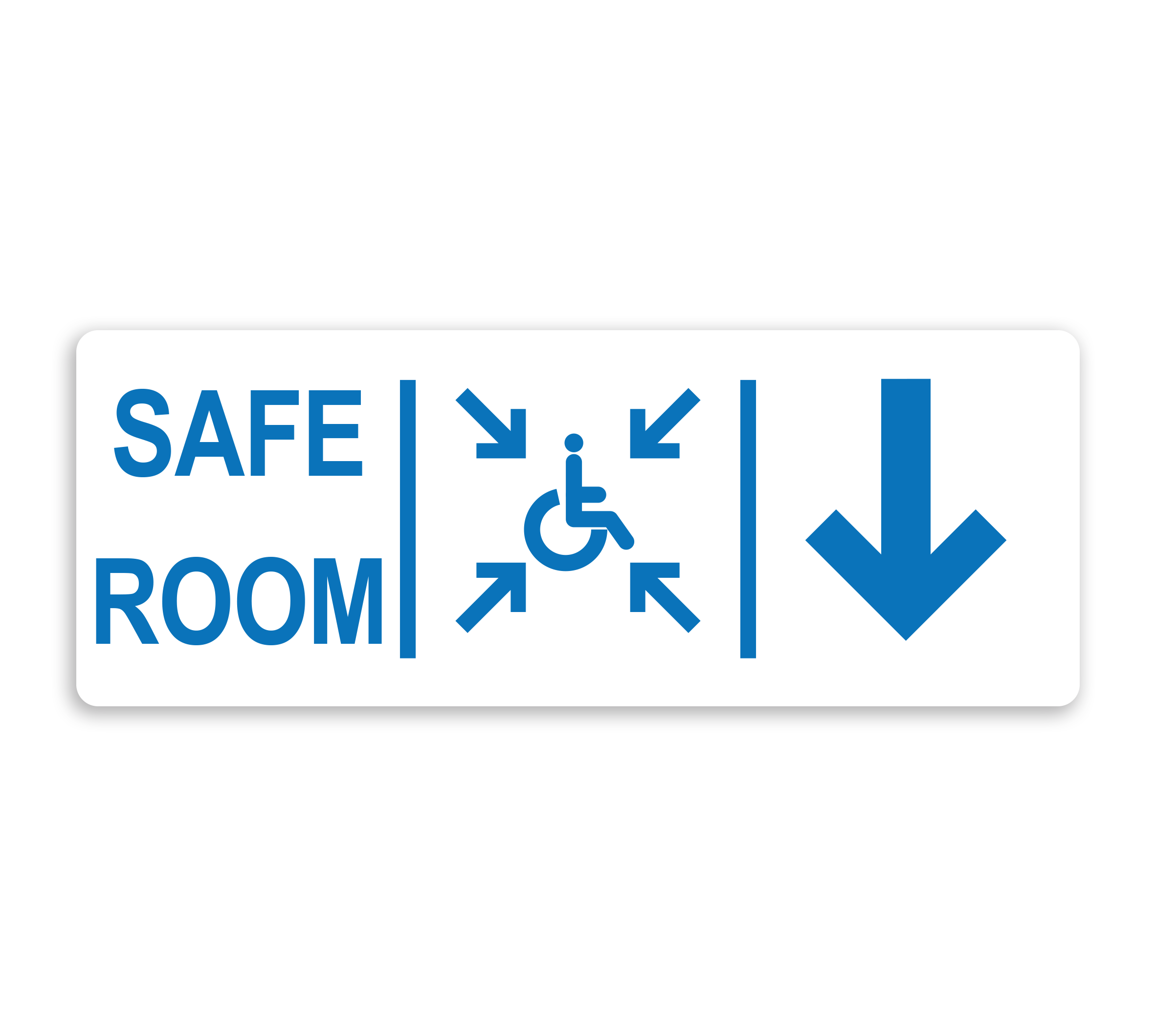 SAFE ROOM WHEELCHAIR DOWN ARROW - American Sign Company