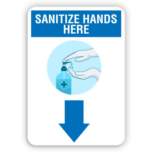 SANITIZE HANDS HERE - American Sign Company