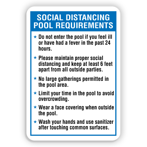 SOCIAL DISTANCING POOL REQUIREMENTS - American Sign Company