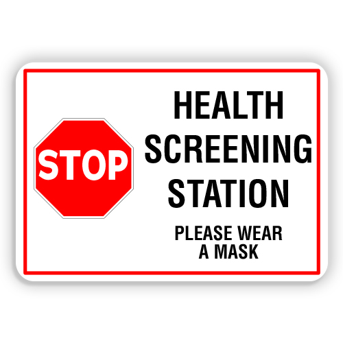 STOP HEALTH SCREENING STATION - American Sign Company