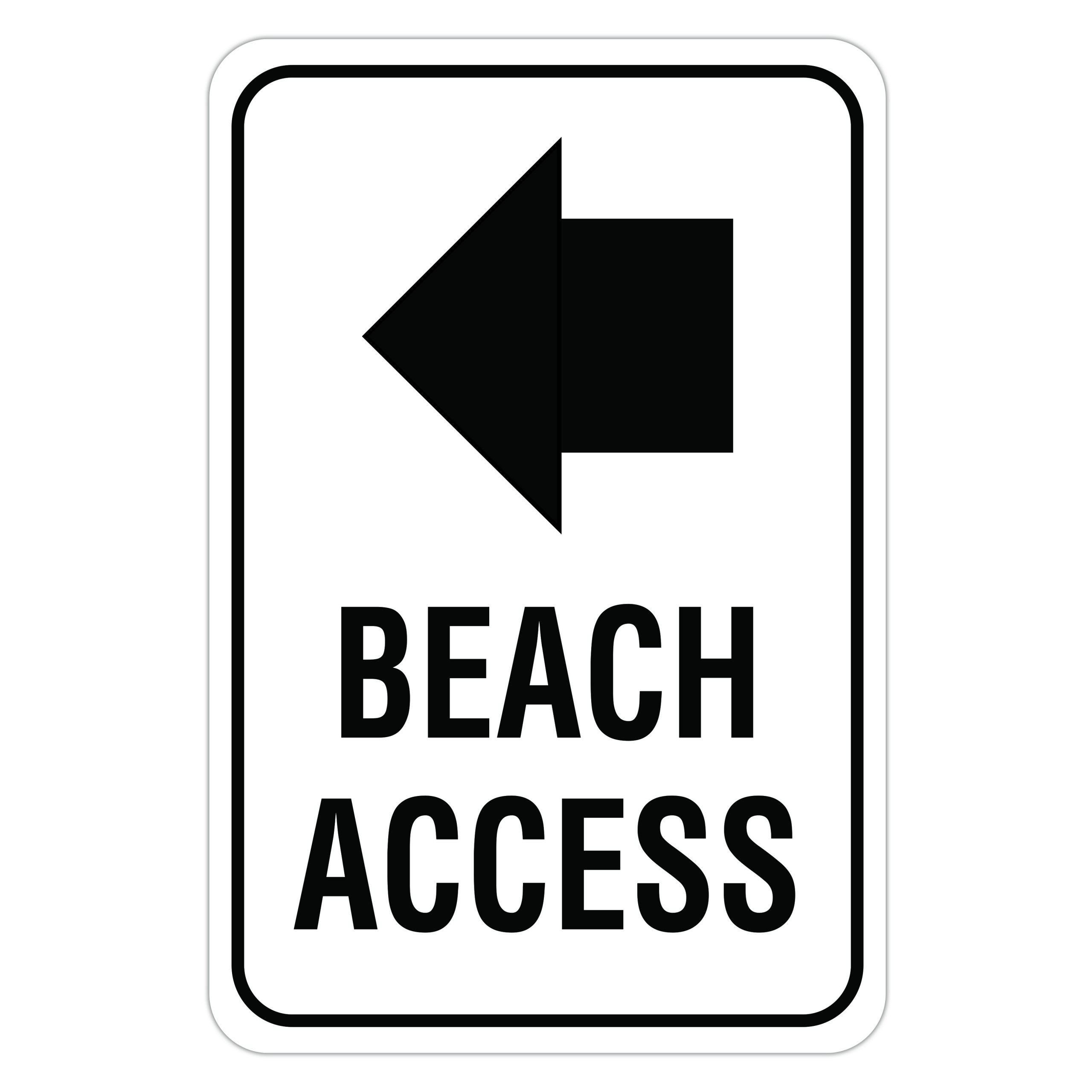 BEACH ACCESS LEFT ARROW - American Sign Company