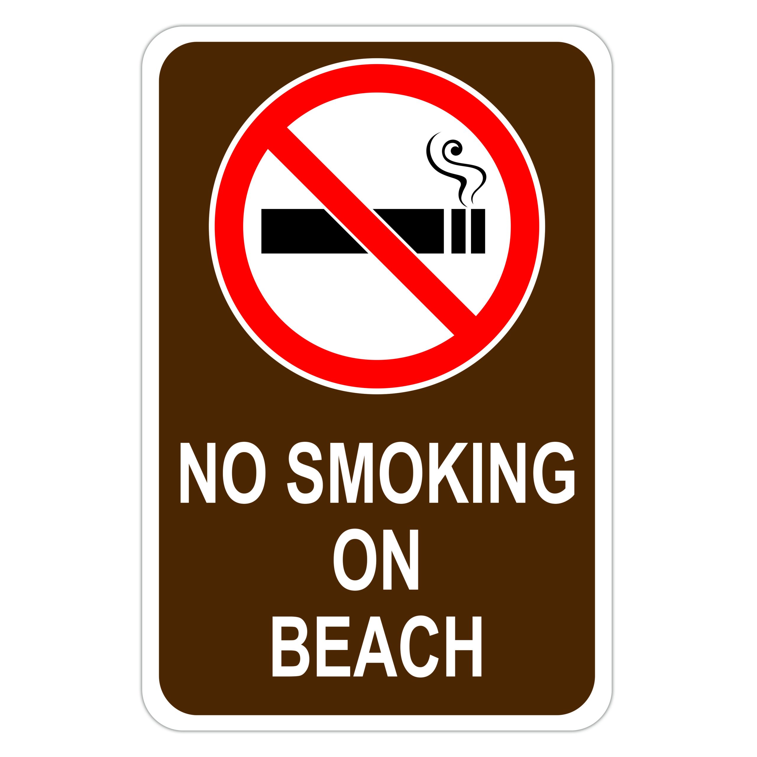 NO SMOKING ON BEACH - American Sign Company