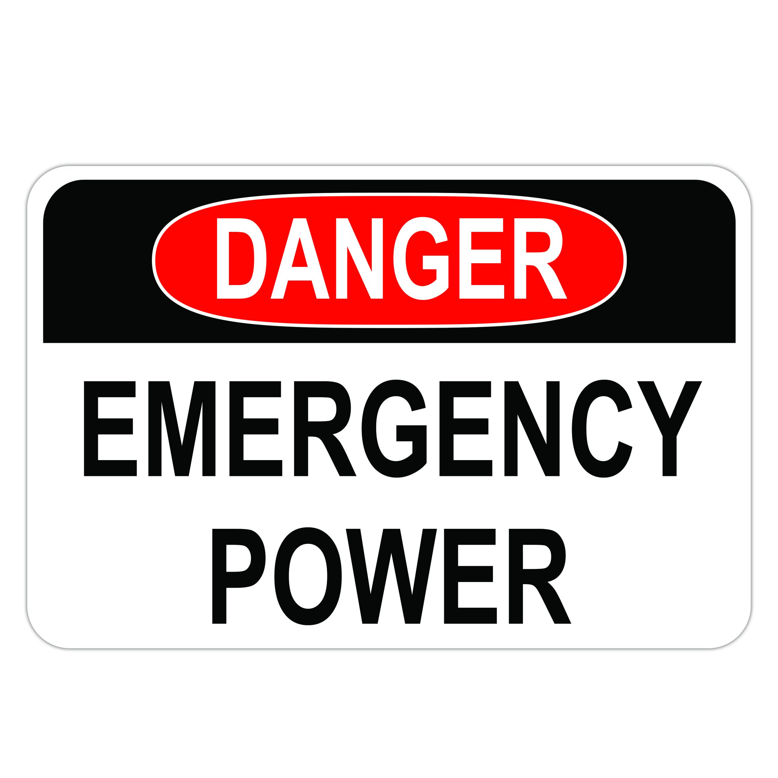 DANGER EMERGENCY POWER - American Sign Company