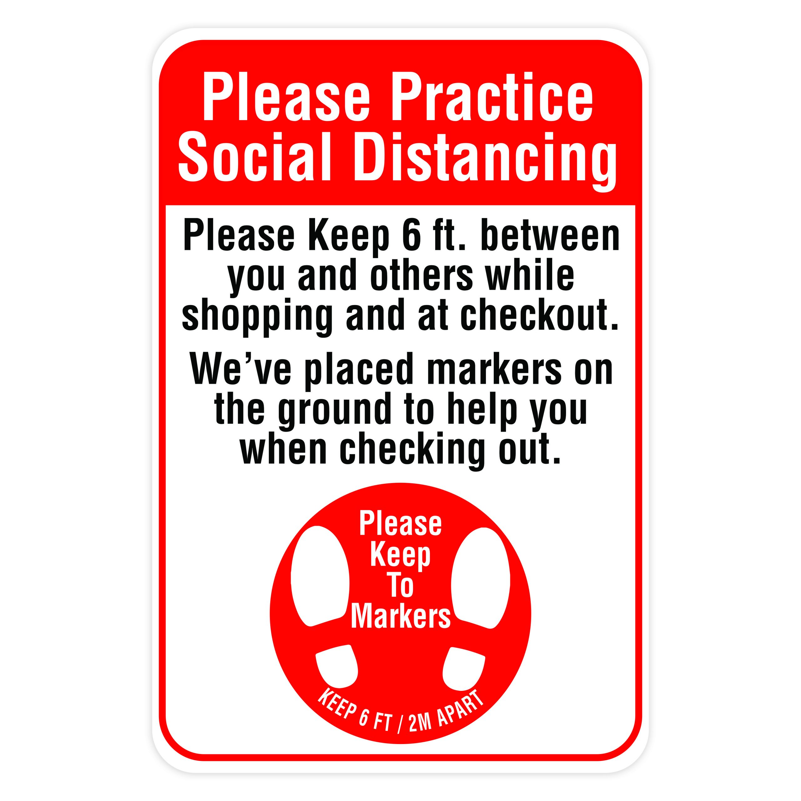 PLEASE PRACTICE SOCIAL DISTANCING - American Sign Company