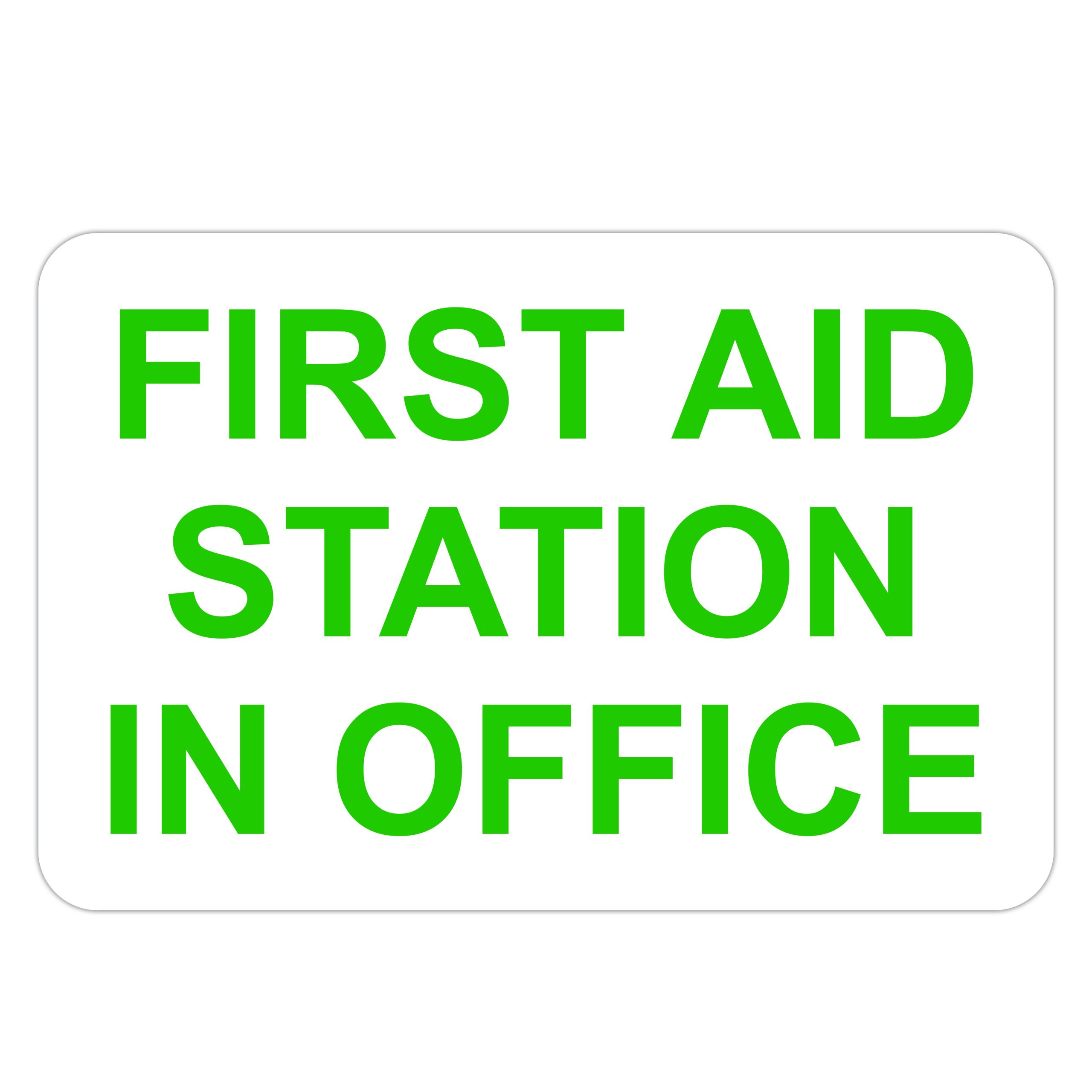 FIRST AID STATION IN OFFICE - American Sign Company