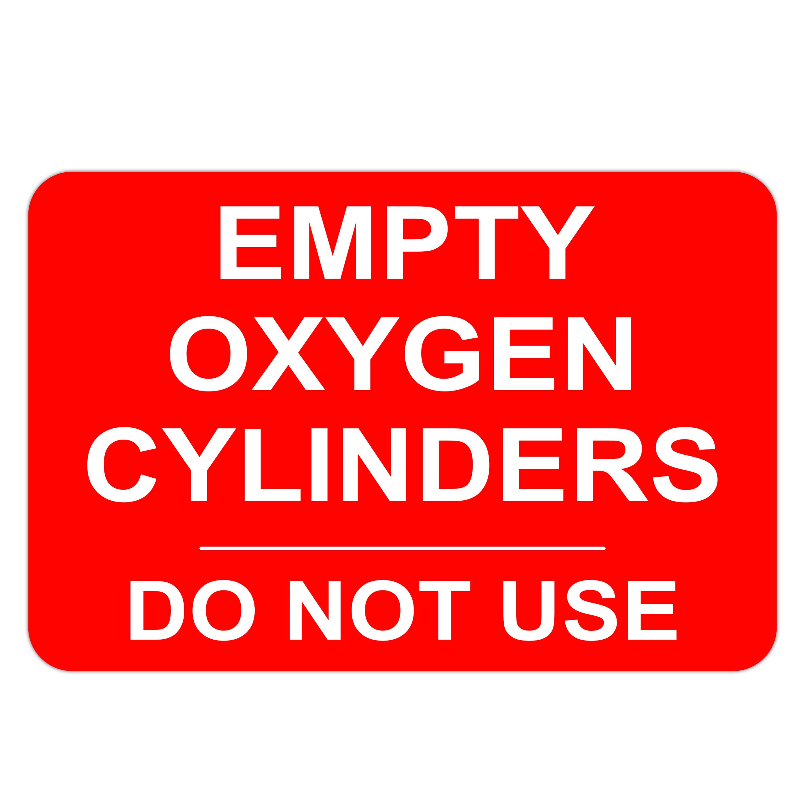 EMPTY OXYGEN CYLINDERS - American Sign Company