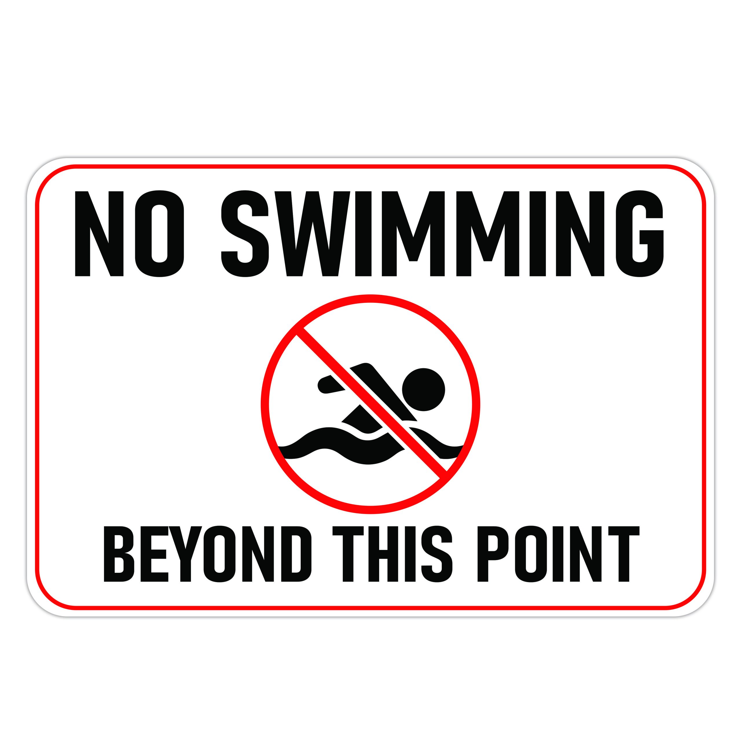 NO SWIMMING BEYOND THIS POINT - American Sign Company