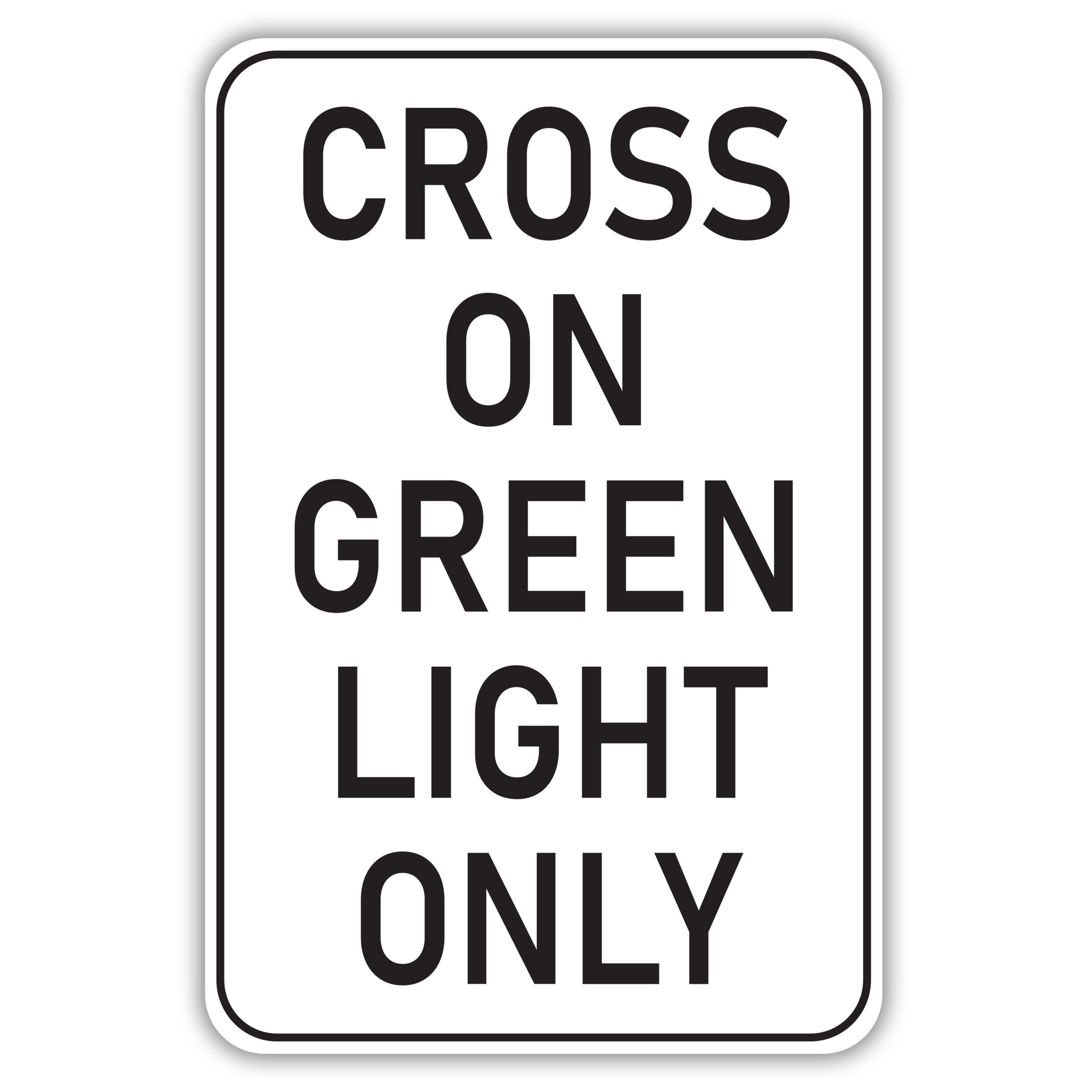 CROSS ON GREEN LIGHT ONLY - American Sign Company