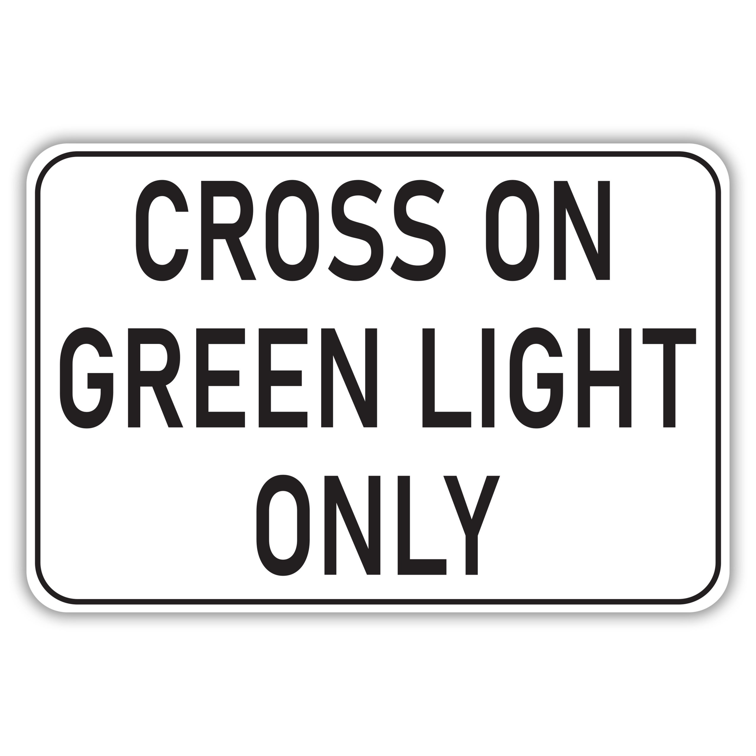 CROSS ON GREEN LIGHT ONLY - American Sign Company