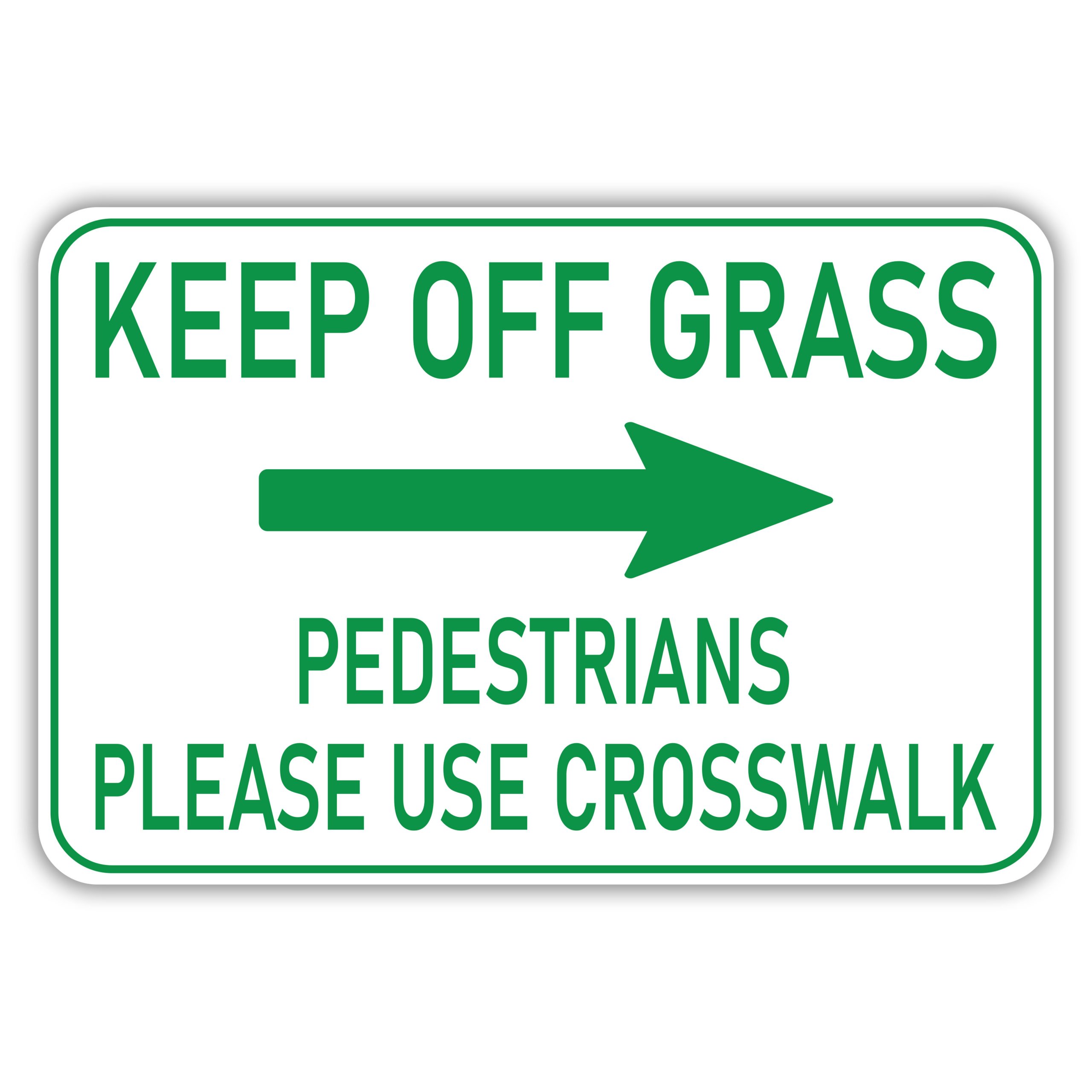 KEEP OFF GRASS PEDESTRIANS - American Sign Company
