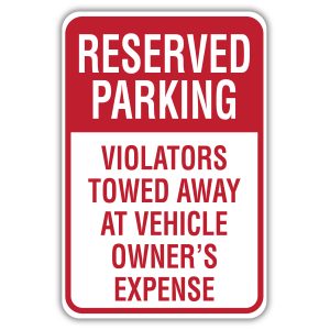 RESERVED PARKING VENDOR SERVICES ONLY - American Sign Company