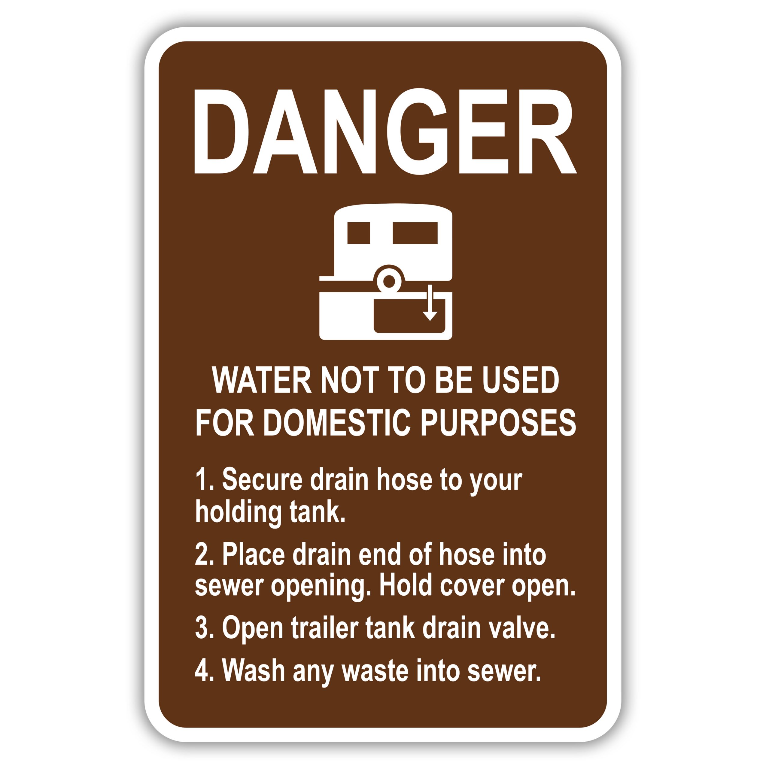 WATER NOT FOR DOMESTIC PURPOSES - American Sign Company