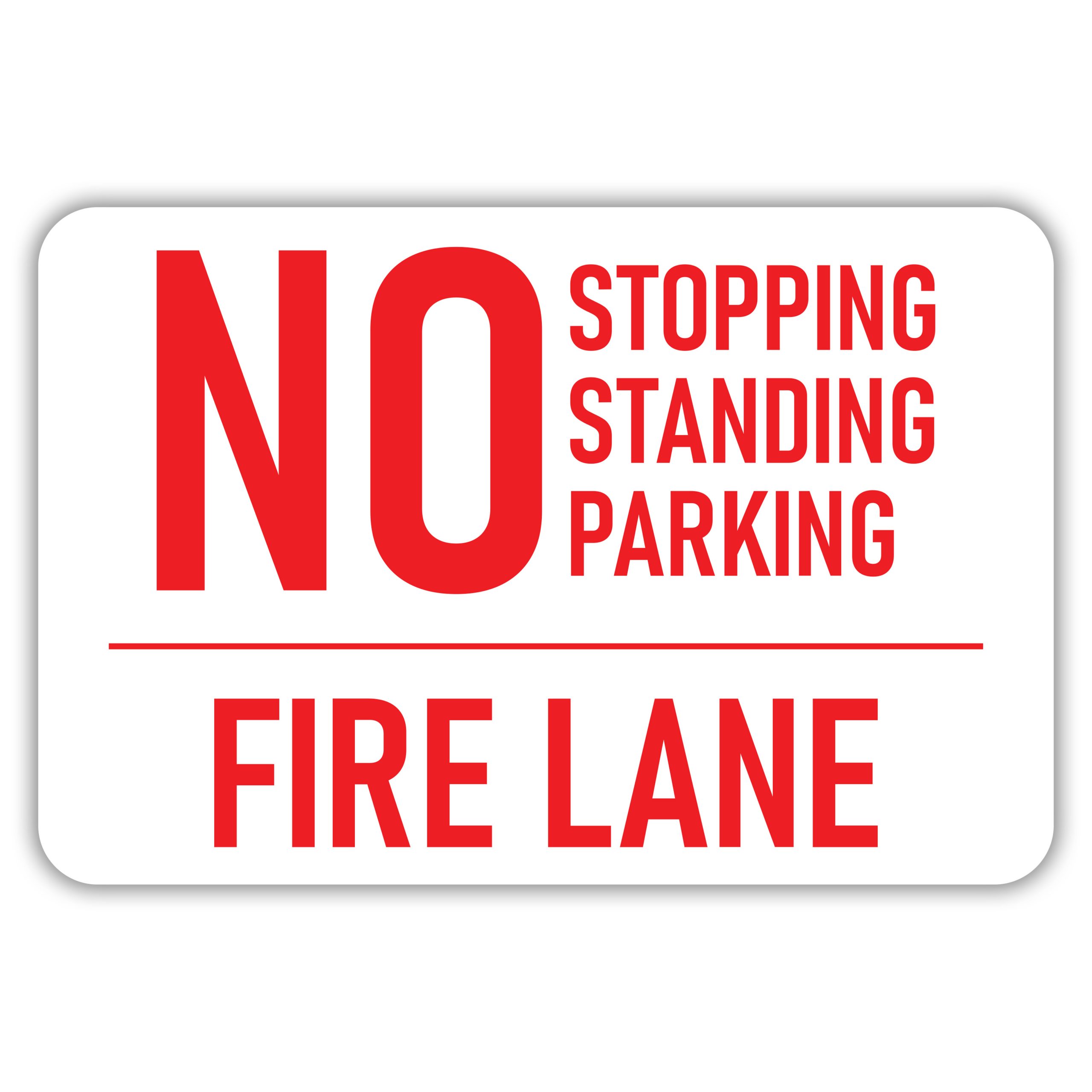 NO STOPPING STANDING PARKING FIRE LANE - American Sign Company