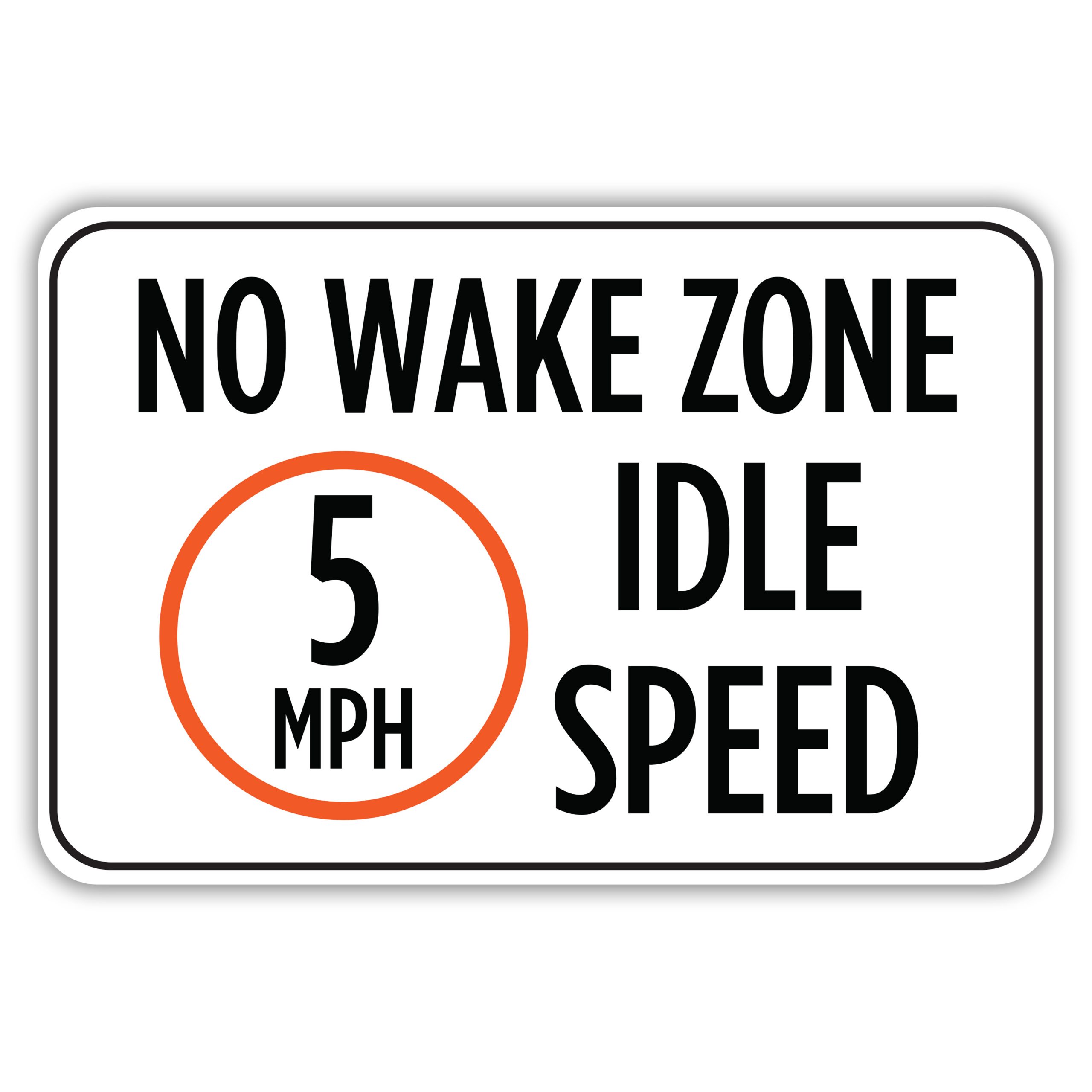 NO WAKE ZONE - American Sign Company