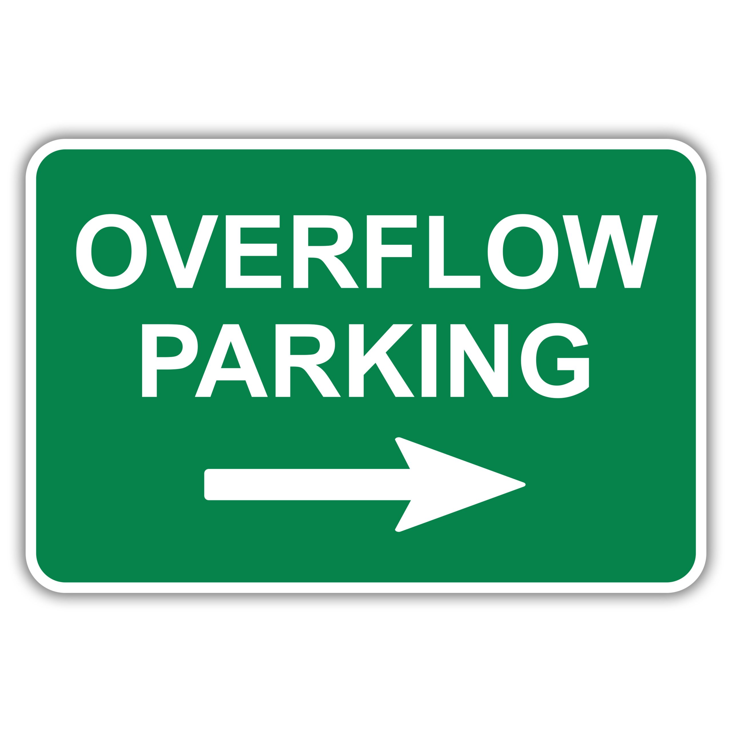 Overflow Parking - Right Pointing Arrow - American Sign Company