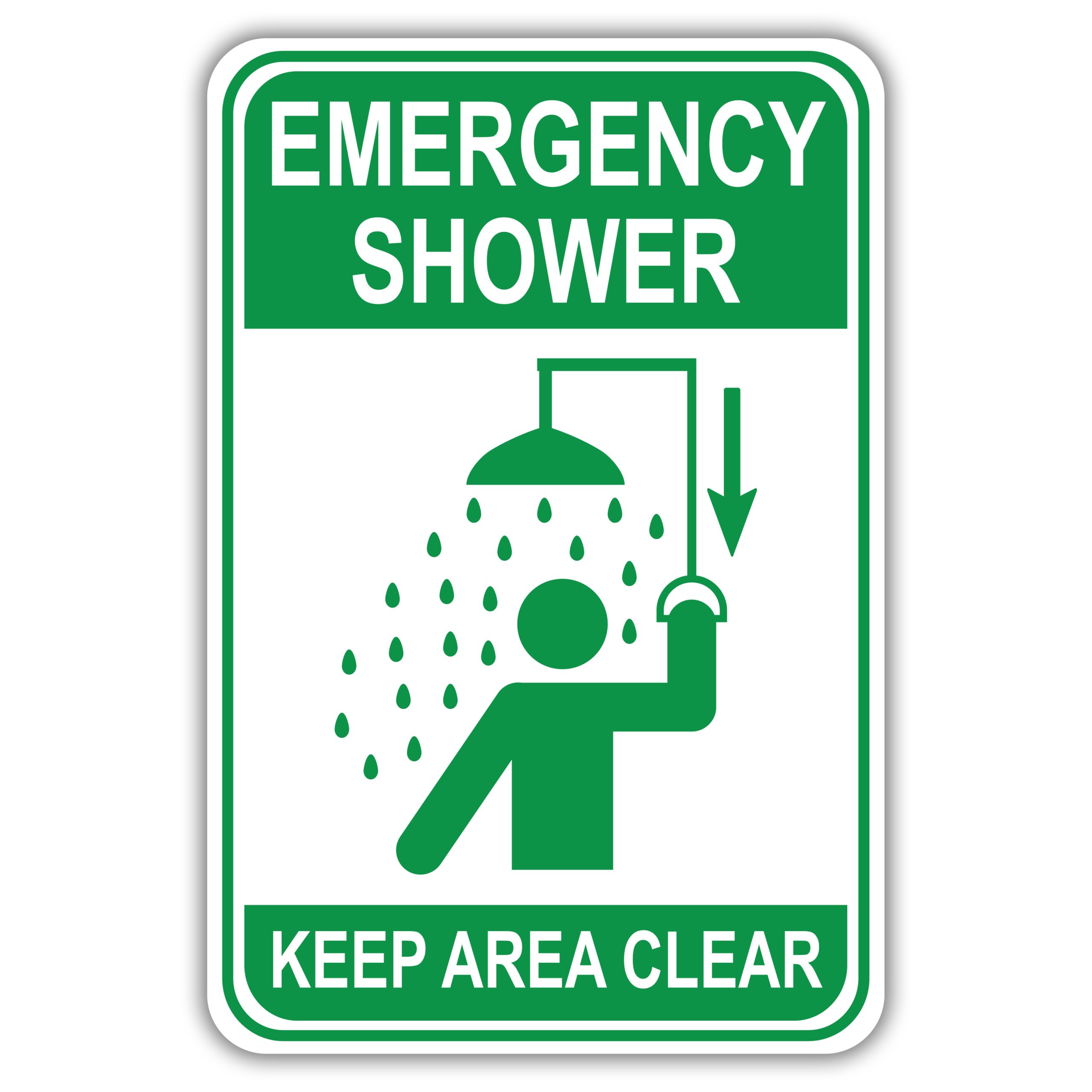 EMERGENCY SHOWER KEEP AREA CLEAR - American Sign Company