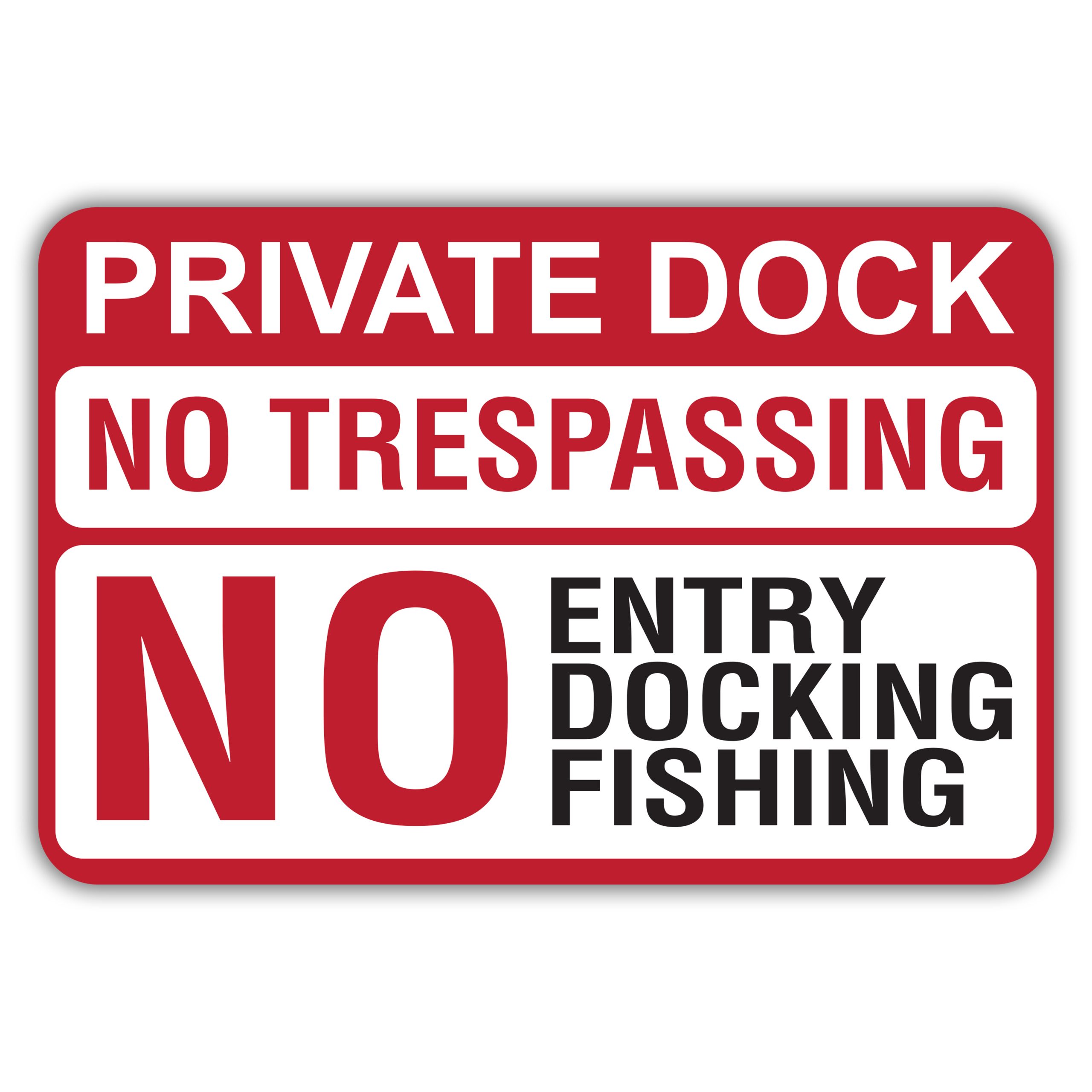 Private Dock - No Trespassing - No Entry, Docking, Fishing - American ...