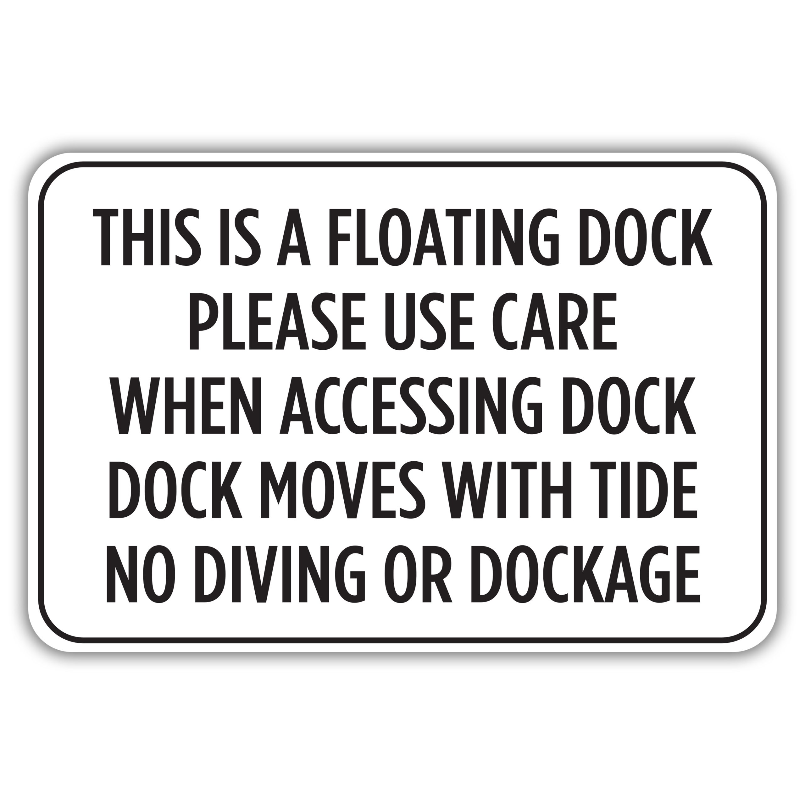 Floating Dock - Use Care When Accessing - Moves with Tide - No Diving ...