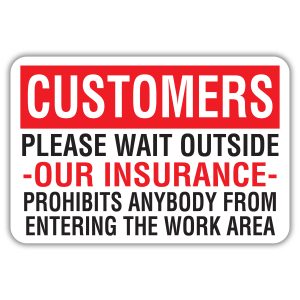 STOP PLEASE WAIT HERE UNTIL CALLED FORWARD - American Sign Company