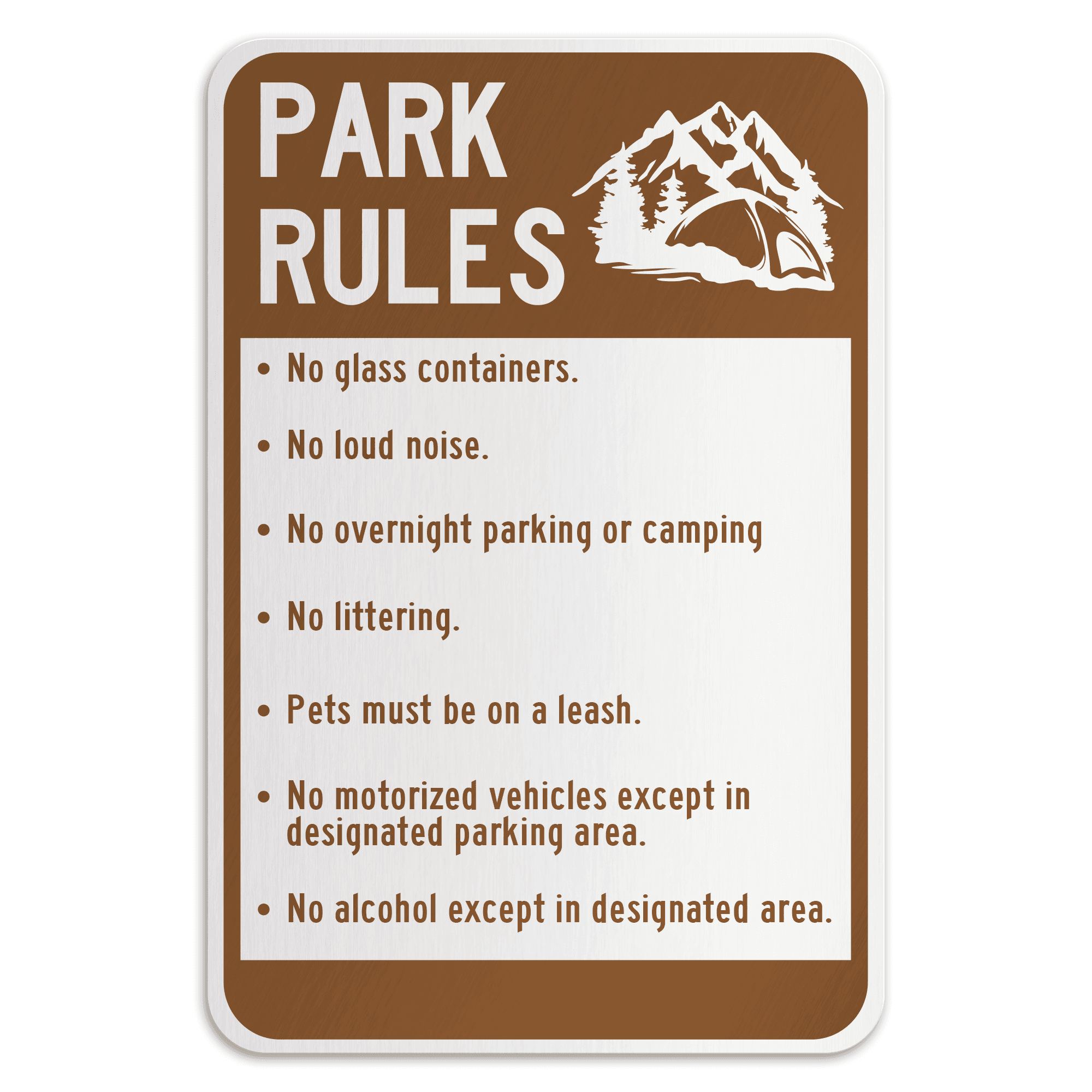 PARK RULES - American Sign Company