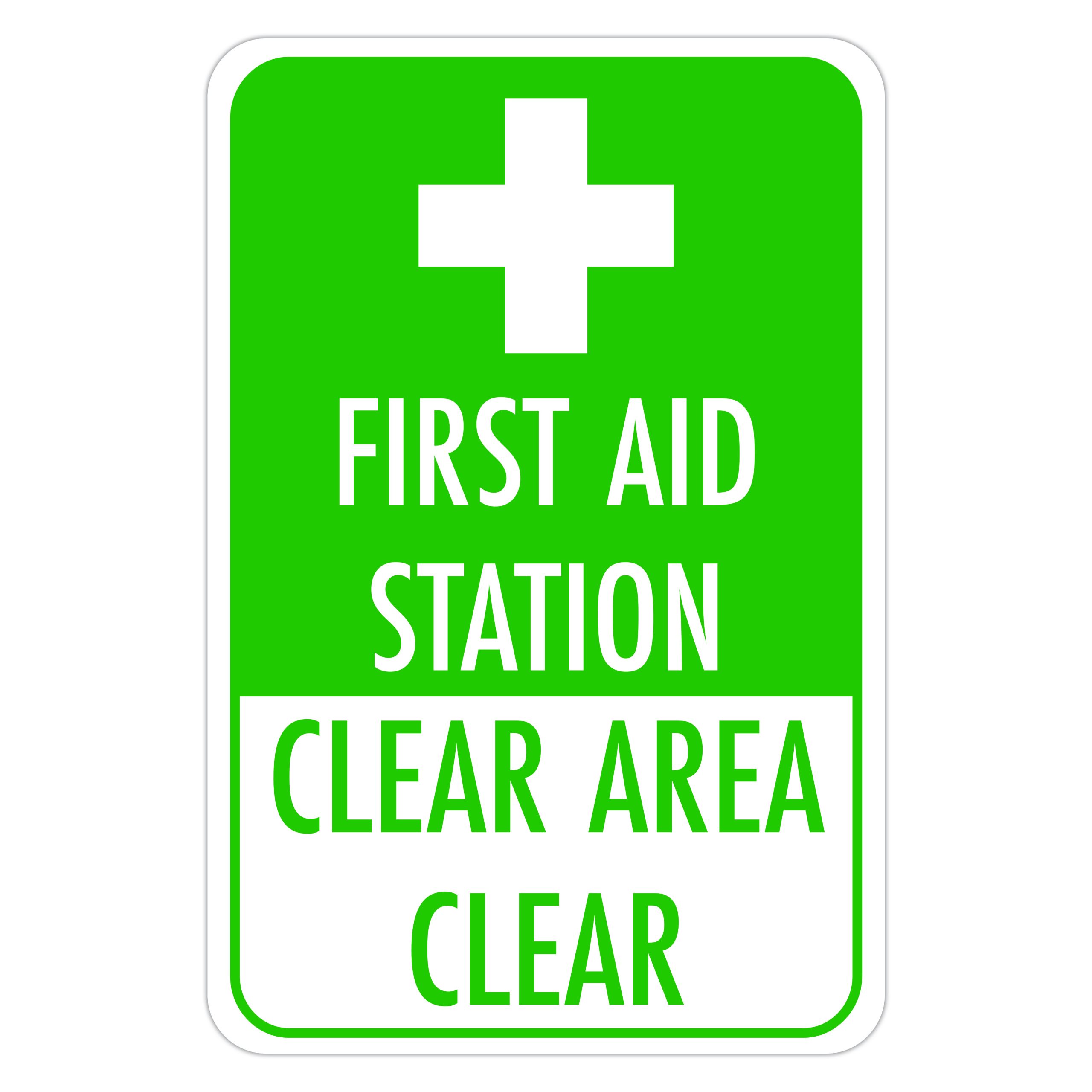 FIRST AID STATION CLEAR AREA CLEAR - American Sign Company