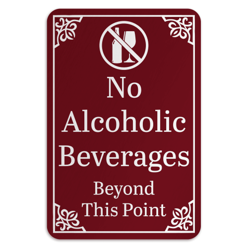 NOTICE NO ALCOHOLIC BEVERAGES ALLOWED IN POOL AREA - American Sign Company